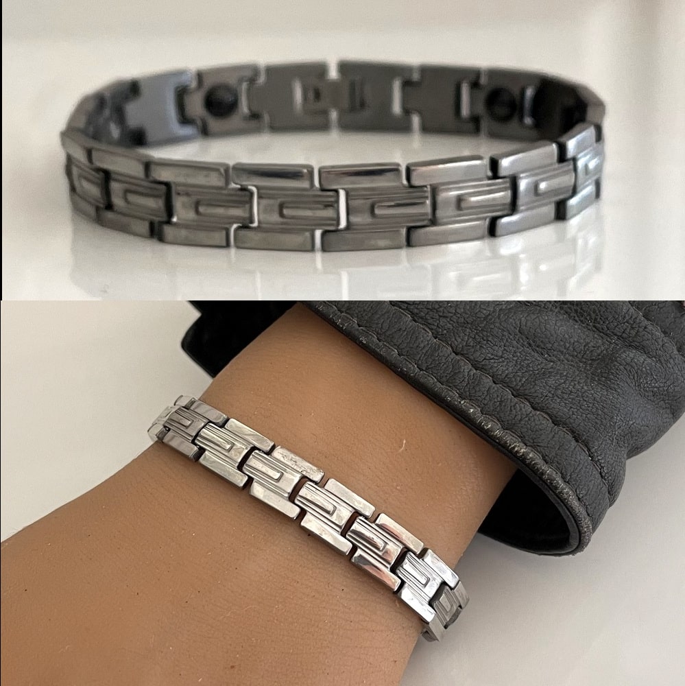 Bracelet Acier inoxydable homme maillons rectangles - Ninanina